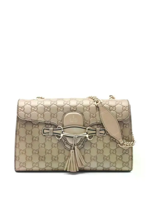 Gucci Emily Horsebit Shoulder Bag - Neutrals