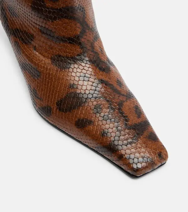 Proenza Schouler Snake-effect Leather Knee-high Boots