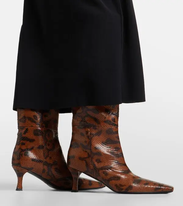 Proenza Schouler Snake-effect Leather Knee-high Boots