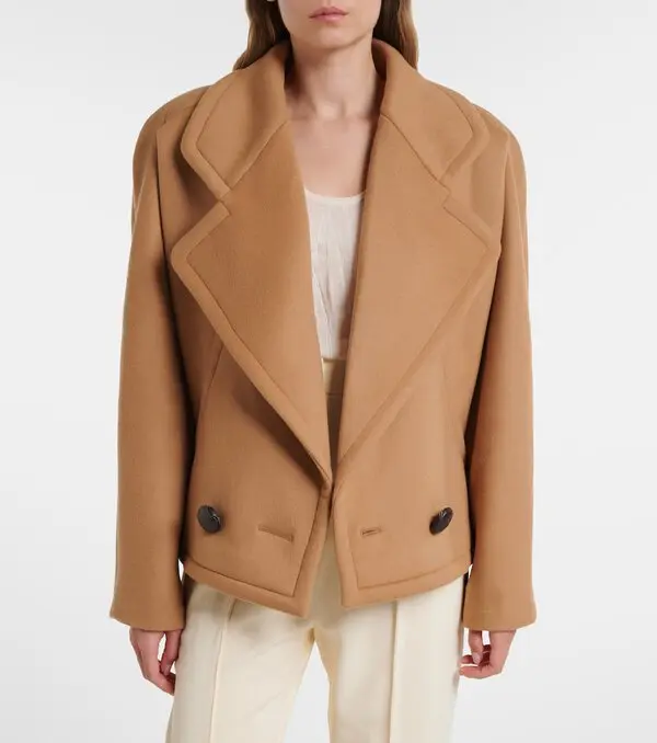 Stella McCartney Cropped Wool Peacoat