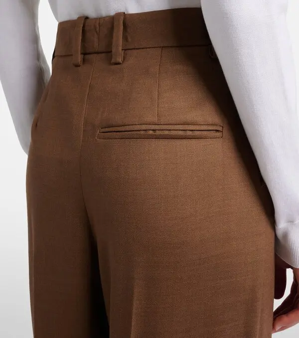 Oscar De La Renta Wool Wide-leg Trousers