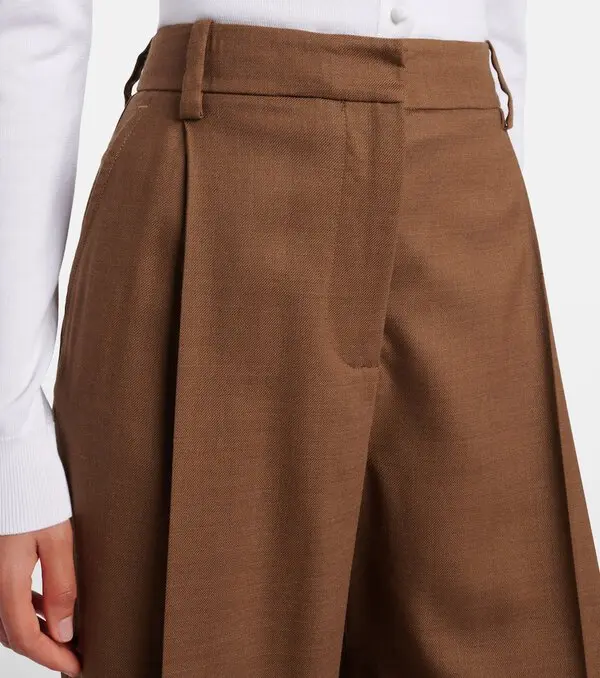 Oscar De La Renta Wool Wide-leg Trousers