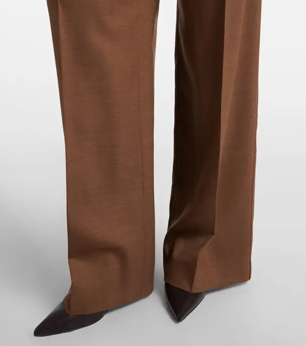 Oscar De La Renta Wool Wide-leg Trousers