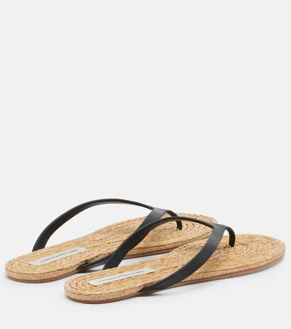 Christopher Esber Palma Leather Thong Sandals - Black