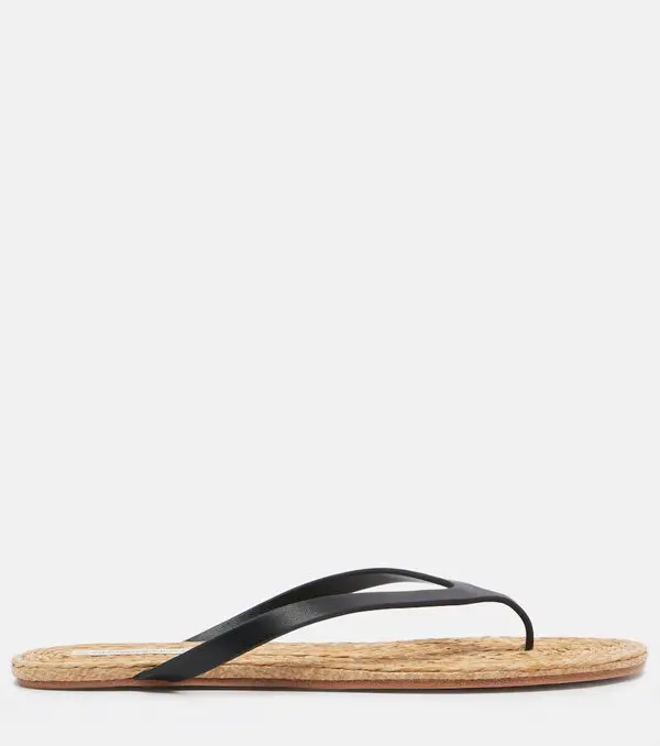 Christopher Esber Palma Leather Thong Sandals - Black
