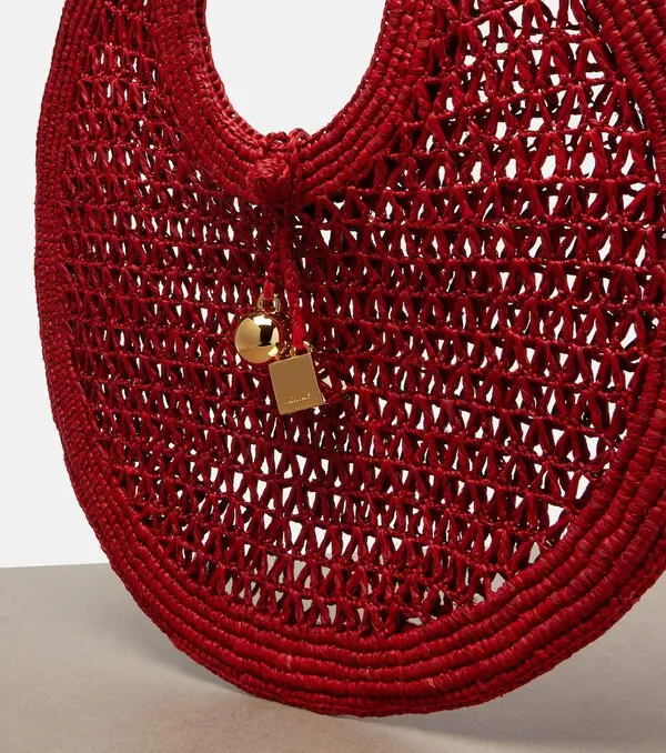 Jacquemus Spiaggia Raffia Top-handle Bag - Red