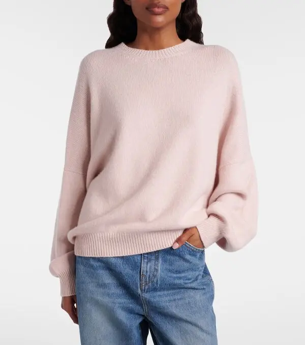 Khaite Margaux Oversized Cashmere Sweater - Pink