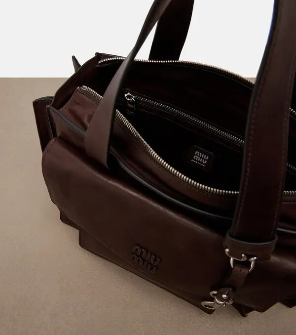 Miu Miu Utilitarian Leather Shoulder Bag