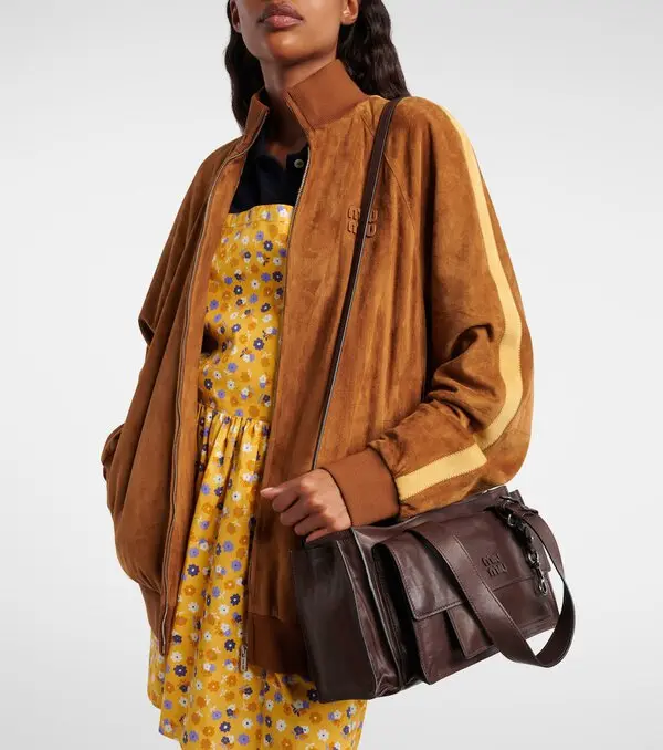 Miu Miu Utilitarian Leather Shoulder Bag