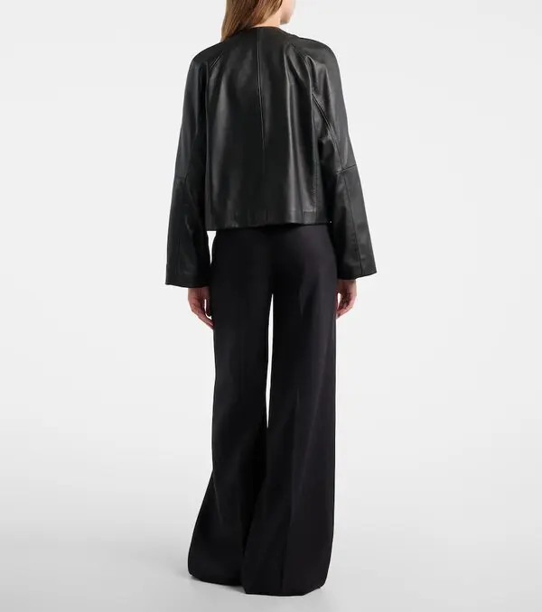 Max Mara Linen And Silk Twill Wide-leg Trousers