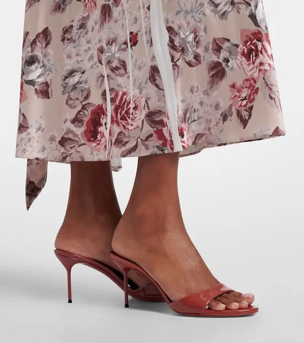 Paris Texas Lidia Patent Leather Mules - Red