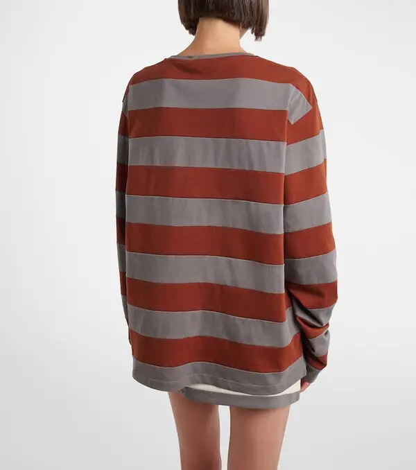 Miu Miu Striped Cotton Jersey T-shirt