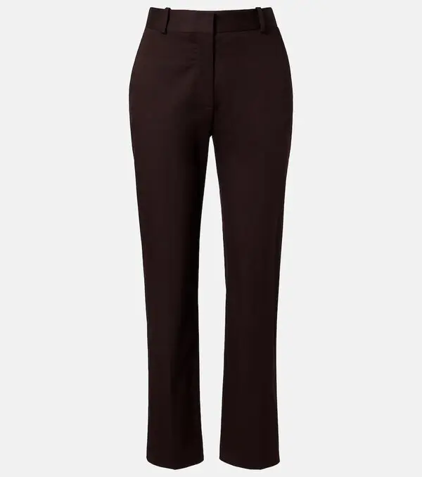JOSEPH Cotton-blend Straight-leg Pants