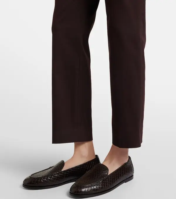 JOSEPH Cotton-blend Straight-leg Pants