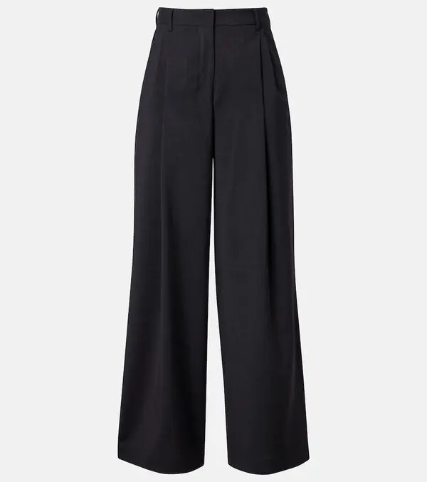 Max Mara Wool Wide-leg Pants - Grey