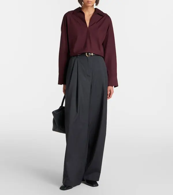 Max Mara Wool Wide-leg Pants - Grey