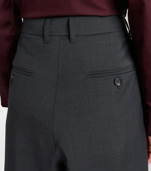 Max Mara Wool Wide-leg Pants - Grey