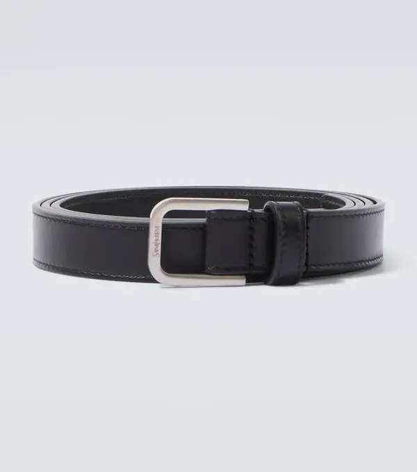 Saint Laurent Leather Belt - Black
