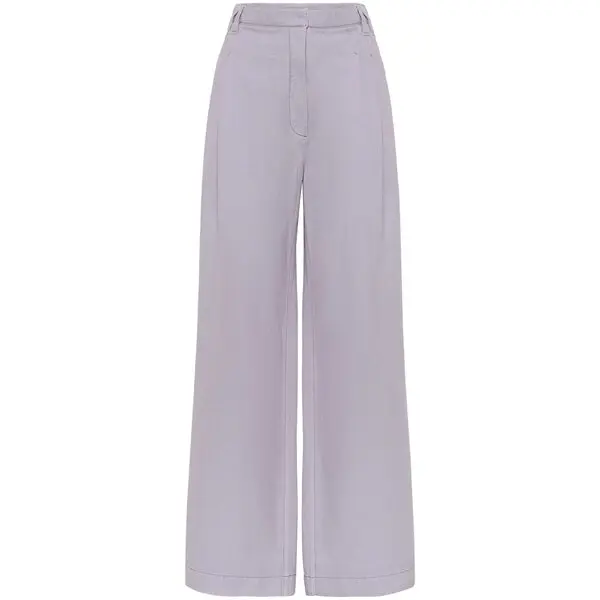 Brunello Cucinelli Wide Leg Pleated Trousers - Lavender