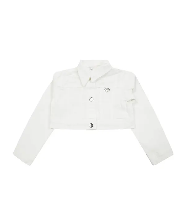 Liu Jo Heart-appliqué Cropped Shirt - White
