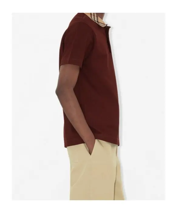 Burberry Check Collar Short Sleeved Polo Shirt - Box