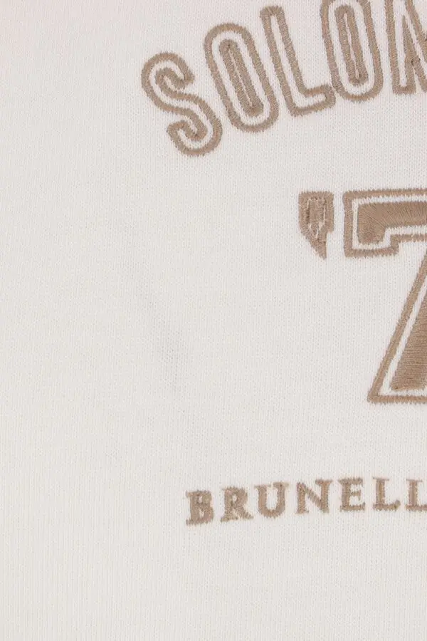 Brunello Cucinelli Logo Embroidered Short-sleeved Sweatshirt