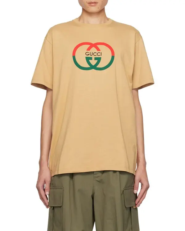 Gucci Cotton Jersey Printed T-shirt - Brown
