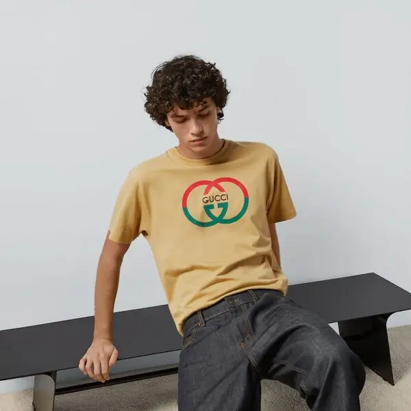 Gucci Cotton Jersey Printed T-shirt - Brown