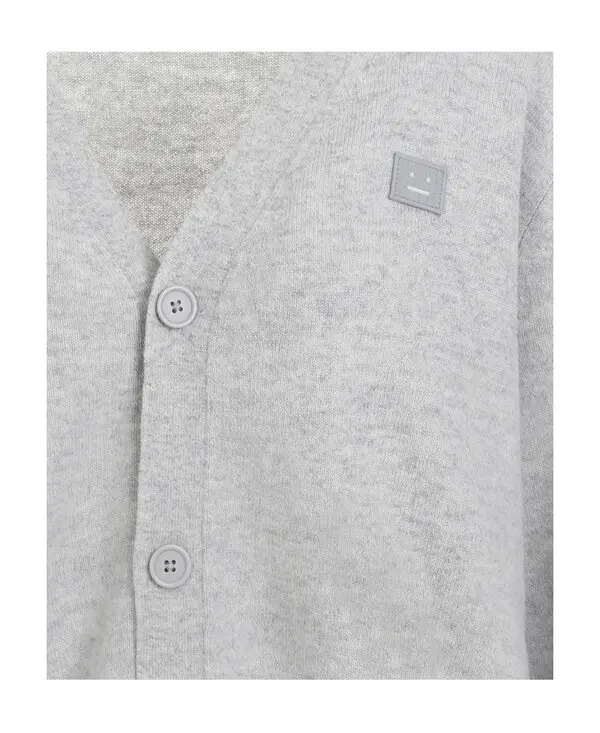Acne Studios Face Logo Patch V-neck Cardigan