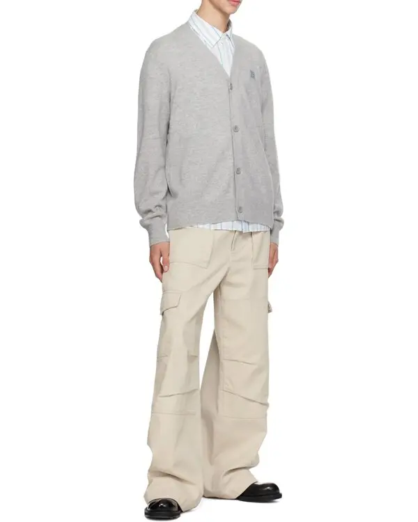 Acne Studios Face Logo Patch V-neck Cardigan