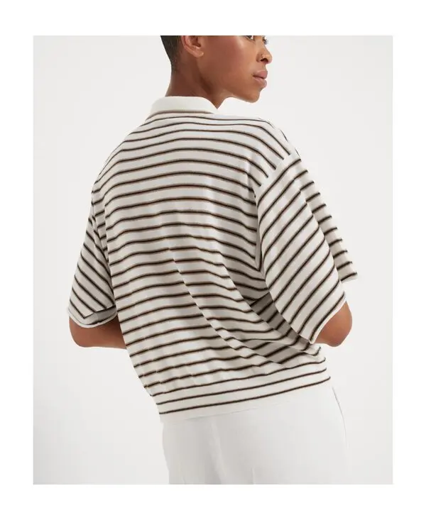 Brunello Cucinelli Striped Short-sleeved Polo Shirt