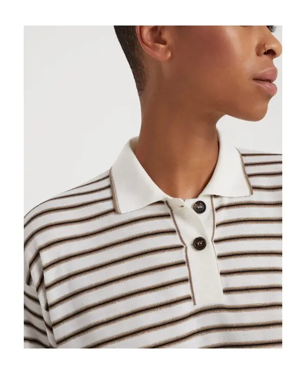 Brunello Cucinelli Striped Short-sleeved Polo Shirt