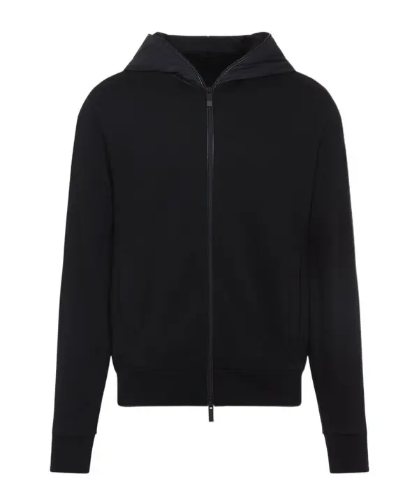 Moncler Cotton Zip-up Hoodie - Black
