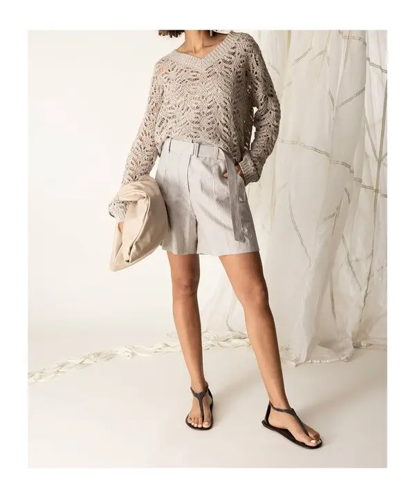 Brunello Cucinelli Belted Tailored Short