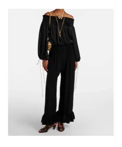 Chloé Silk Crêpe De Chine Wide-leg Pants