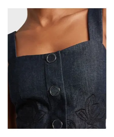Veronica Beard Cotton Chambray Top