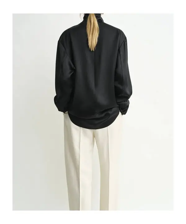 TOTEME High-necked Long-sleeved Shirt