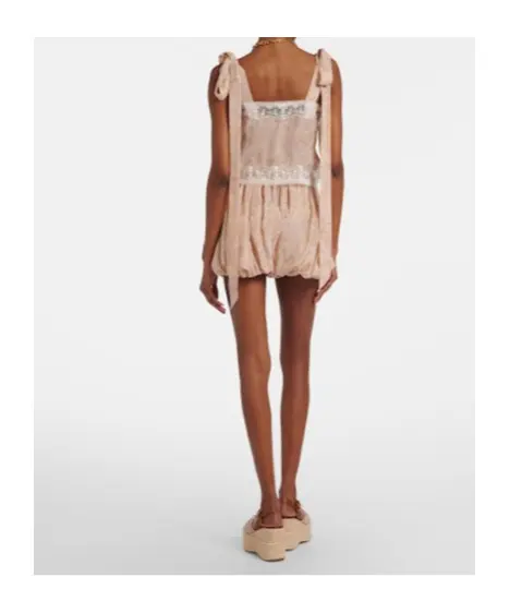 Chloé Floral Pleated Silk Charmeuse Shorts