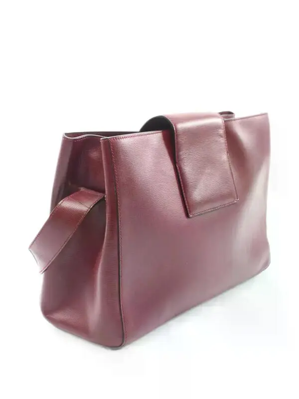Cartier Burgundy Leather Textured Shoulder Bag