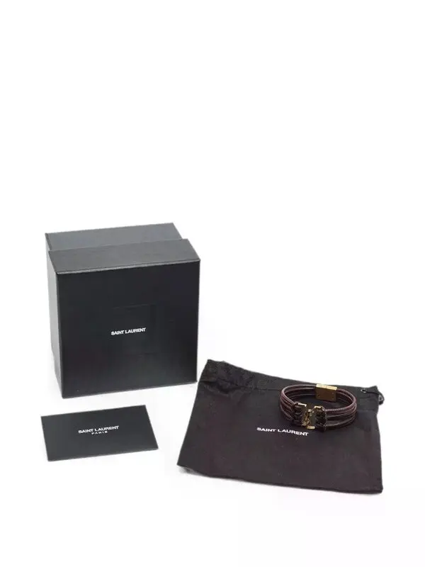 Saint Laurent Babylone Leather Bracelet