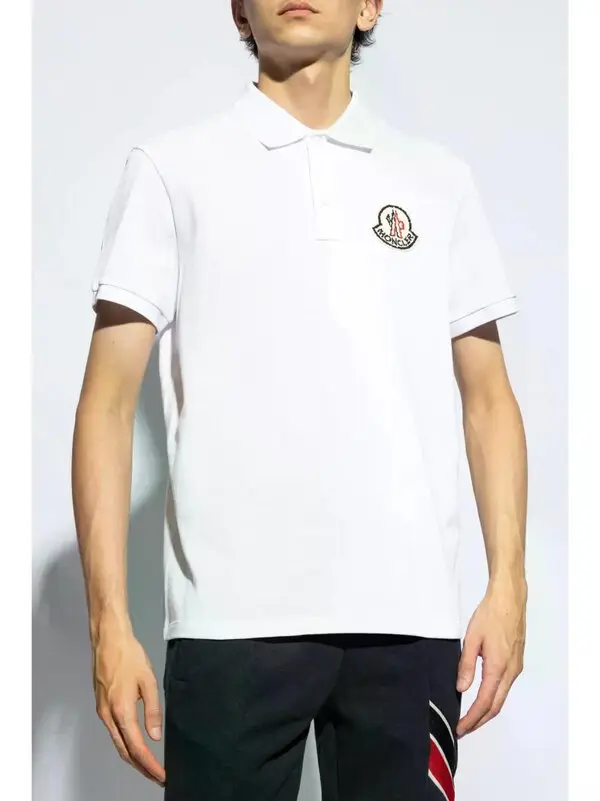Moncler Logo-patch Cotton Polo Shirt