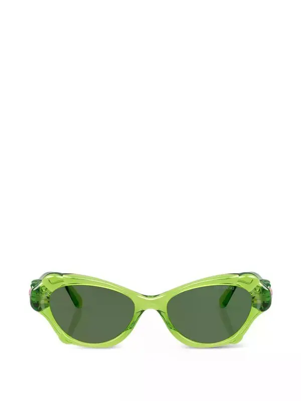 SWAROVSKI Oval Frame Sunglasses - Green