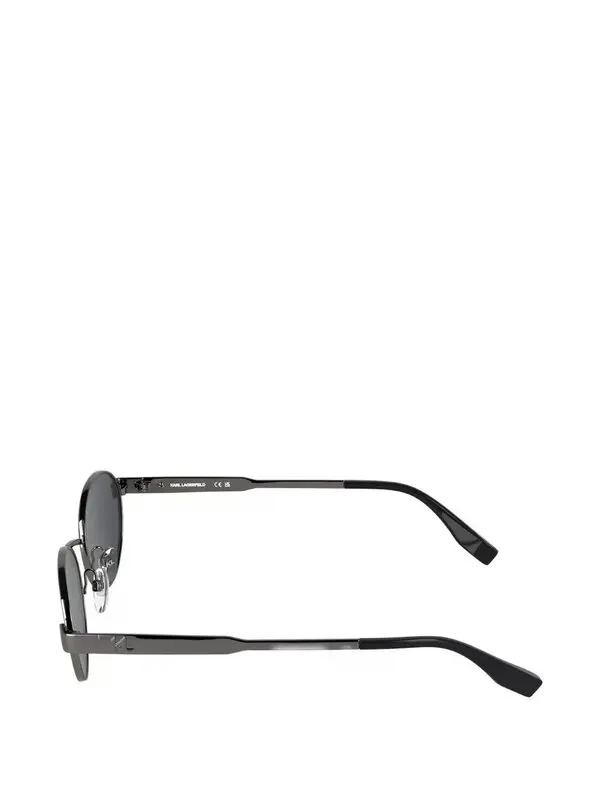 Karl Lagerfeld Oval Frame Sunglasses - Silver
