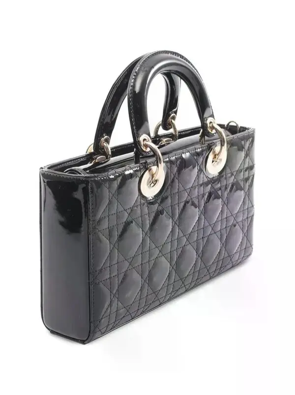 Dior Medium Lady D-joy Cannage Tote Bag - Black