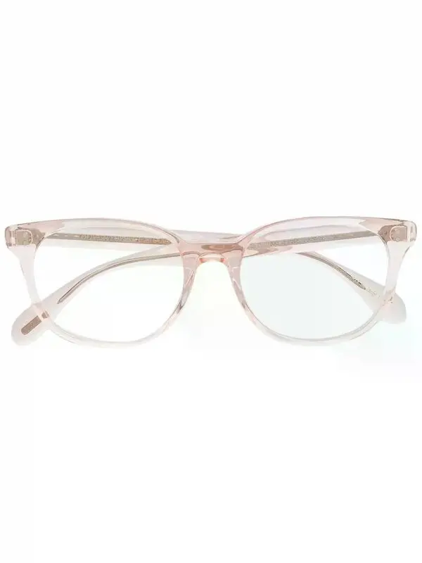 Oliver Spencer Logo Square-frame Eyeglasses - Pink