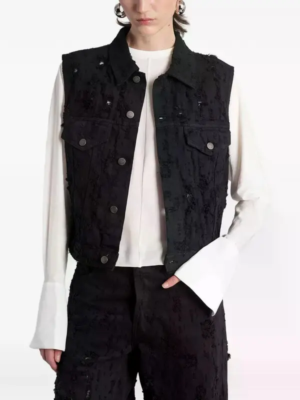 HAIKURE Ryder Bull Destroy Denim Gilet