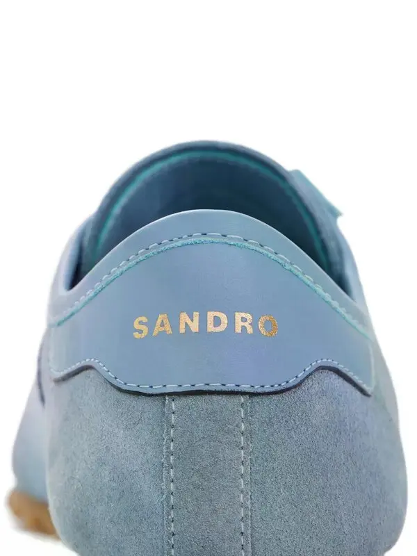 Sandro Low-top Leather And Suede Trainers