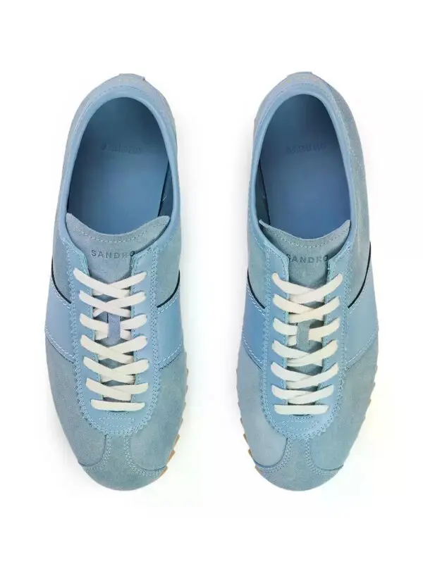 Sandro Low-top Leather And Suede Trainers
