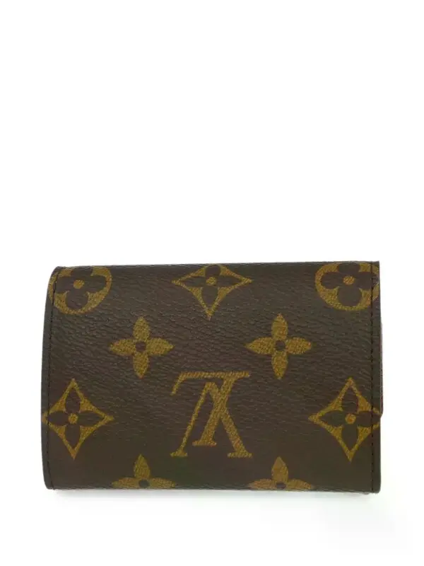 LOUIS VUITTON 2005 Monogram Porte Monnaie Plat Coin Case - Brown