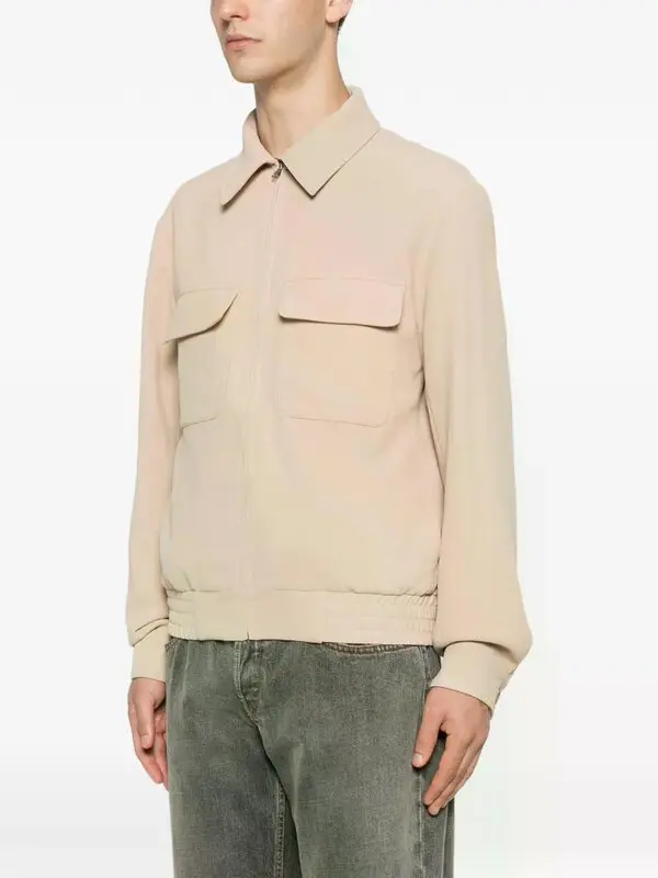 Sandro Seersucker-effect Zip-up Jacket